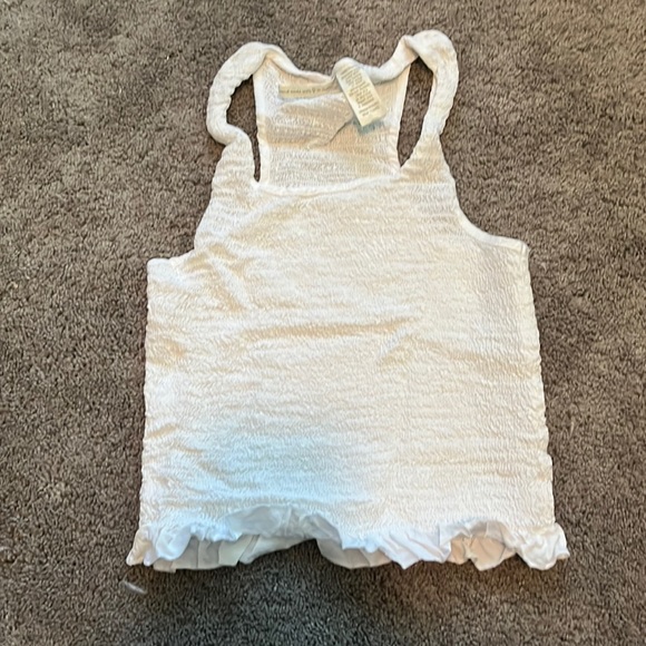 Tops | White Ribbed Tank | Poshmark